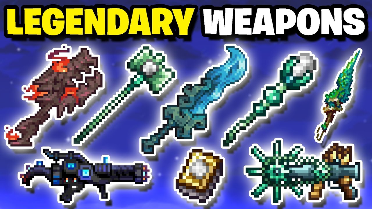 Terraria's LEGENDARY WEAPONS were INSANE! - YouTube