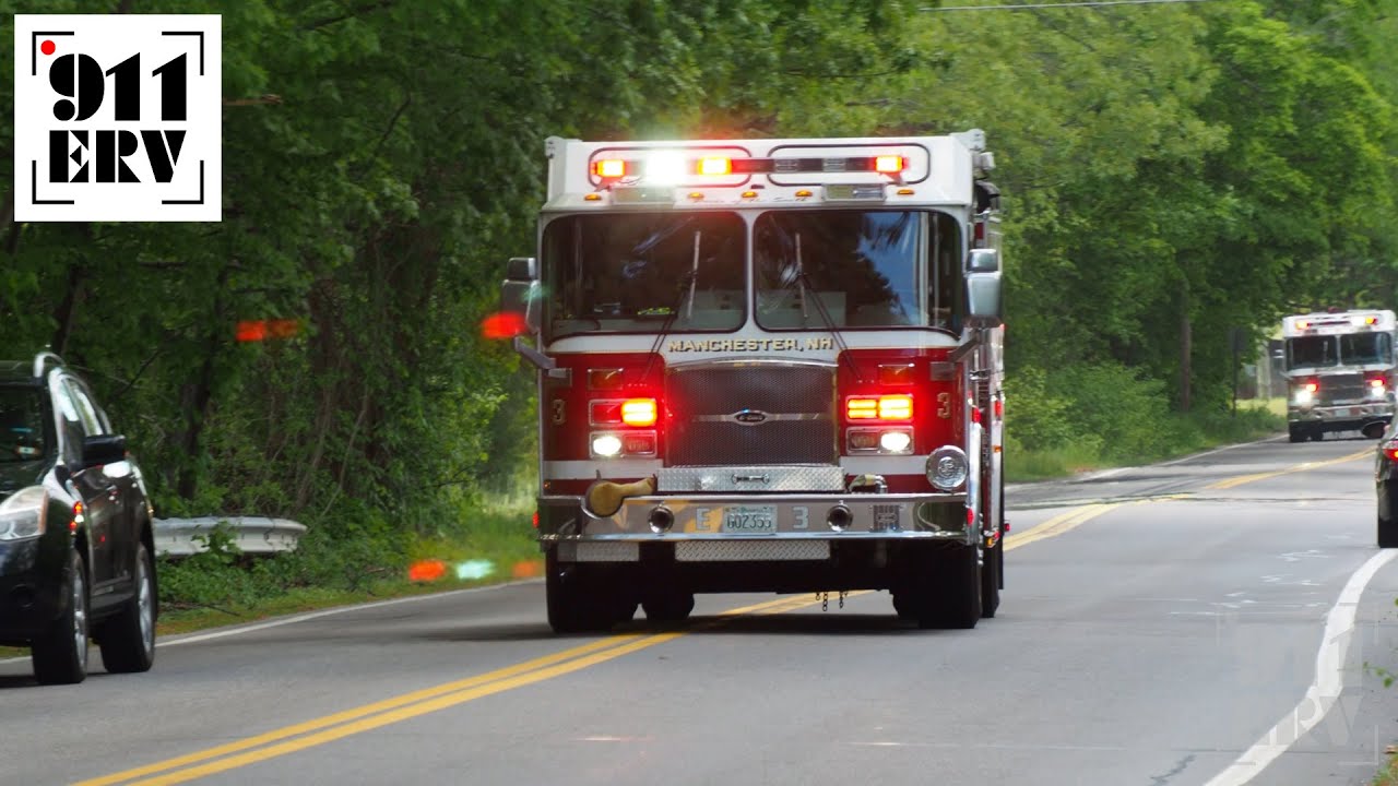 Manchester Fire Trucks Responding | Engine 3 and Ex-Engine 9 - YouTube