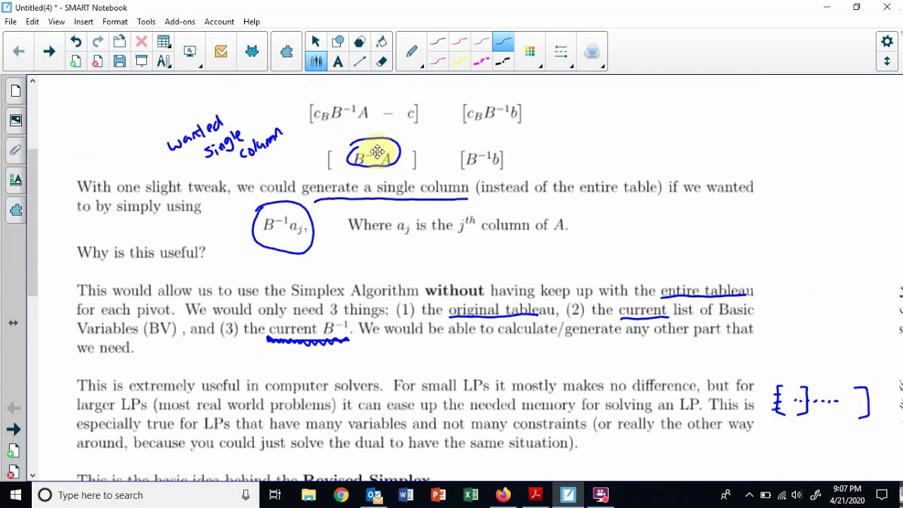 Math 305 The Revised Simplex Wednesday 4.22.2020 - YouTube