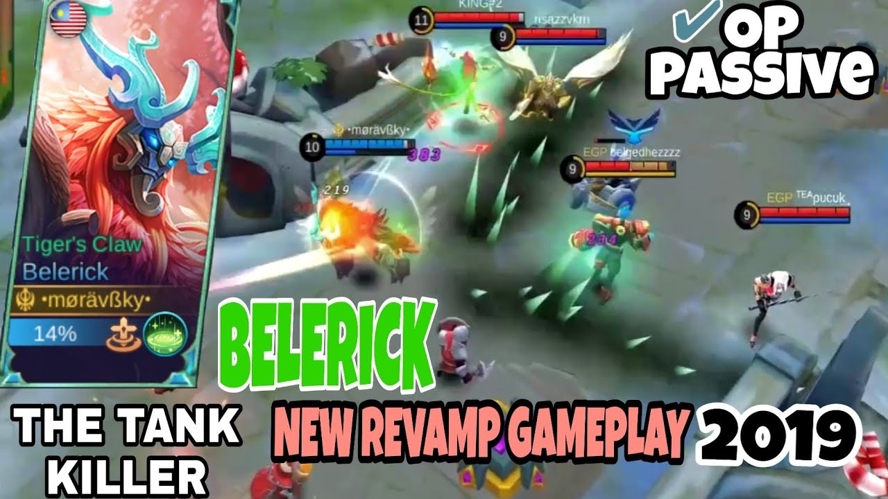 Belerick Revamp Gameplay 2019│OP Passive│Ranked Match│Mobile Legends ...