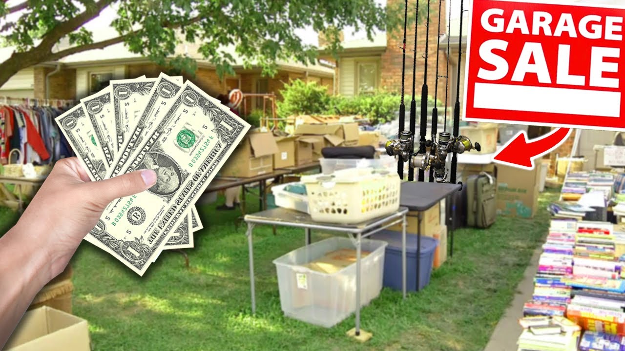 Garage Sale Fishing Challenge!! (BIG FISH!) - YouTube