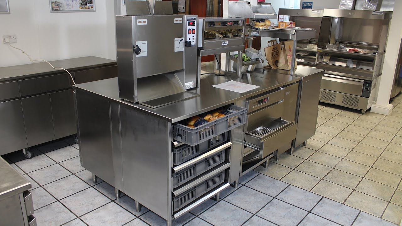Vizu Equipment - NEW Burger Make-Up Island - YouTube