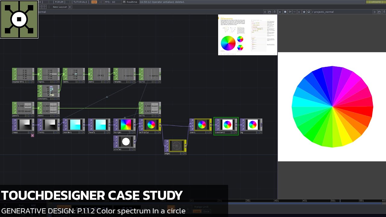 TouchDesigner Tutorial 24 - Case Study [Generative Design: P.1.1.2 ...