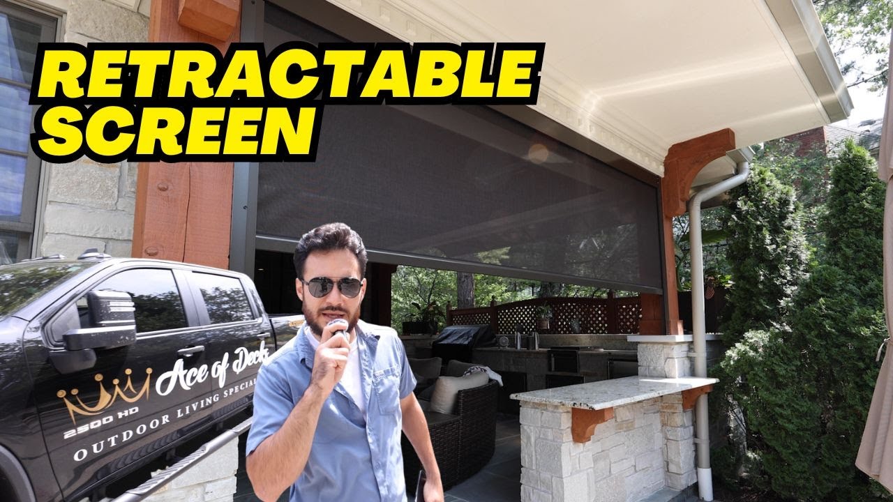 RETRACTABLE POWER SCREEN INSTALLATION - YouTube