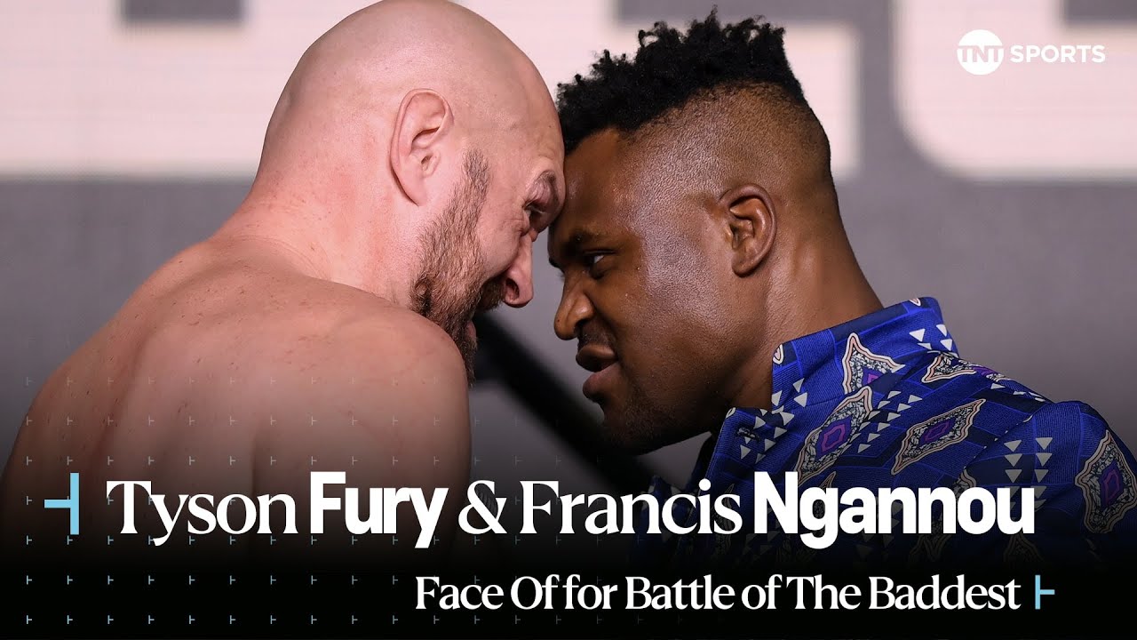 Flabby Tyson Fury Can't Budge Francis Ngannou During Head-to-head At ...