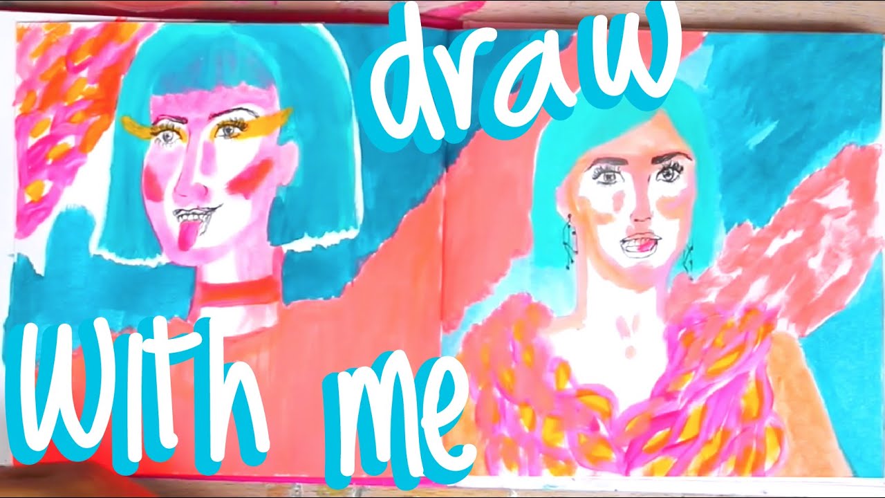 Draw with me - REAL TIME DRAWING - YouTube