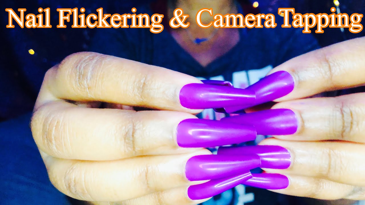 ASMR | Long Nails Flickering & Camera Tapping | No Talking - YouTube