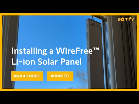 How to Install Somfy's WireFree™ Li-ion Solar Panel on glass - YouTube