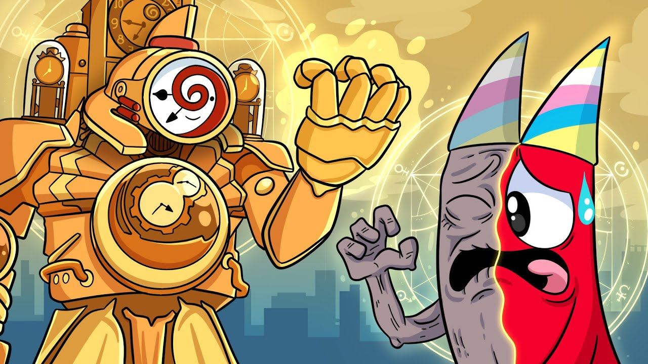 TITAN CLOCK MAN Vs. GARTEN of BANBAN! Animation - YouTube