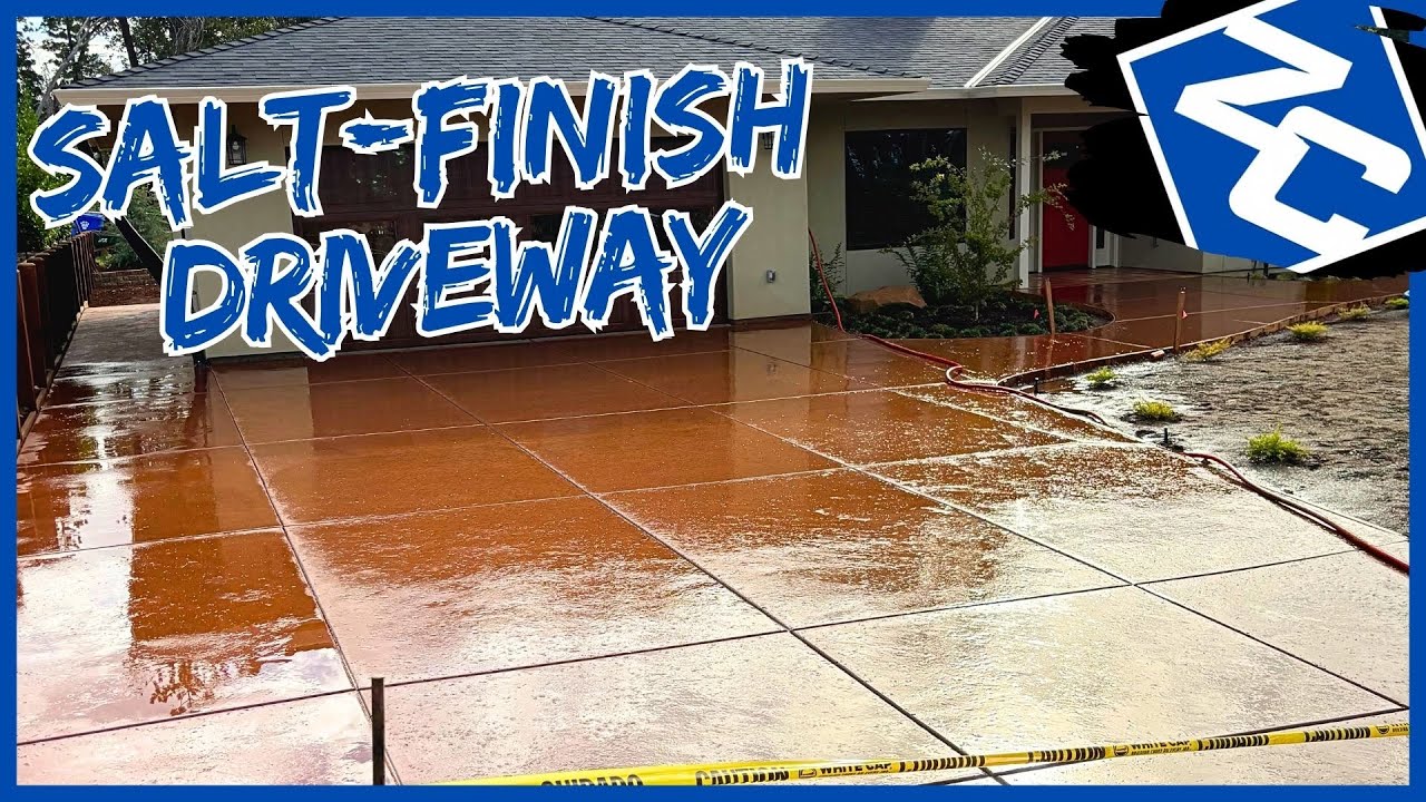 SALT FINISHED DRIVEWAY!! | ZEPPI CONCRETE in 4K - YouTube