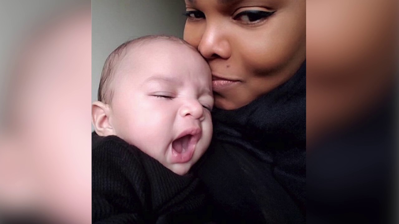Janet Jackson shows off her baby boy Eissa for the first time! - YouTube