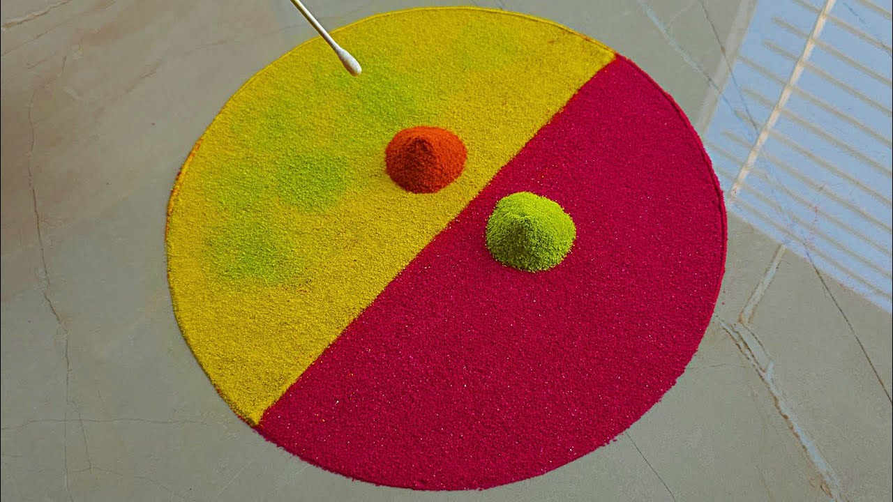 Very Easy Rangoli designs for Diwali | Simple Diwali rangoli design ...