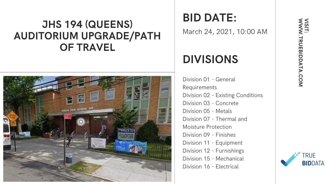 JHS 194 (Queens) Auditorium Upgrade/Path of Travel - YouTube