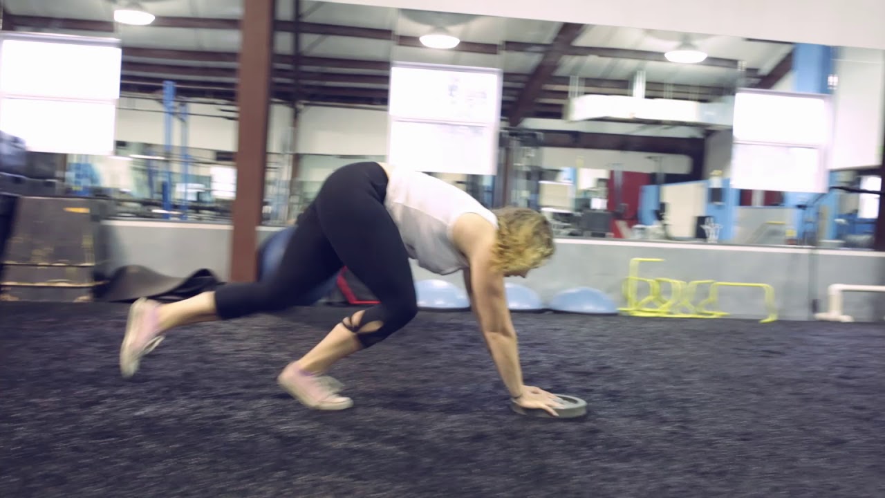 Plate Push - Fitbliss Fitness - YouTube