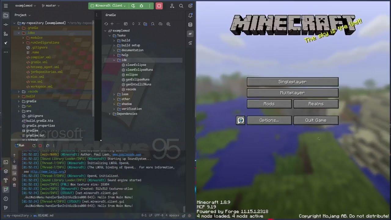 forge 1.8.9 dev env setup tutorial unpatched working 2020 - YouTube