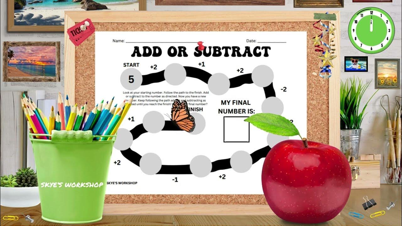 #Games #Education Adding and Subtracting on a Path to Get a New Number ...