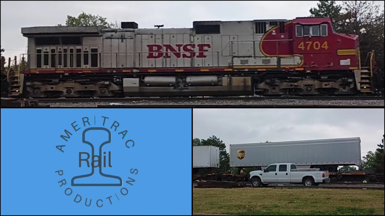 BNSF 4704 Dash-9 Warbonnet Trailing On Westbound Intermodal - YouTube