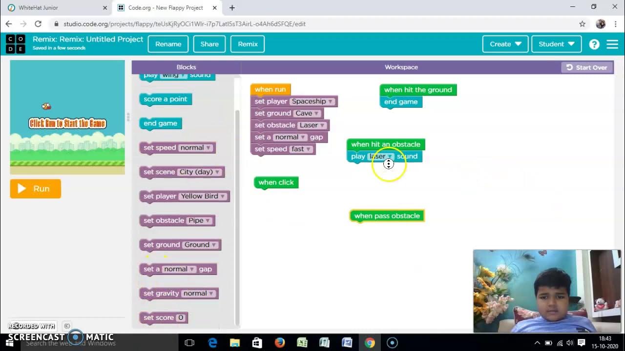 c8 project of whitehat jr capstone classes - YouTube