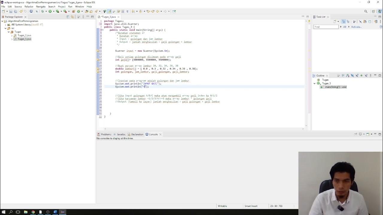 Membuat Program Sederhana menggunakan Operator, statment IF dan array || Algoritma dan ...