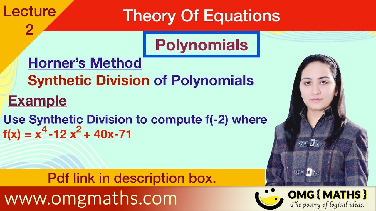 Synthetic Division | Example |Horner's Method | Synthetic division of ...