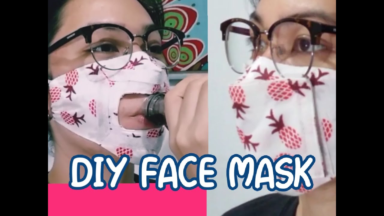 DIY FACE MASK WITH WINDOW FOR EATING & DRINKING | How to make face mask ...