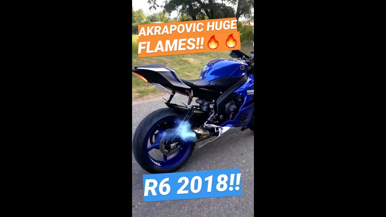 🔥YAMAHA R6 2017 AKRAPOVIC FLAMES [EXHAUST SOUND] - YouTube