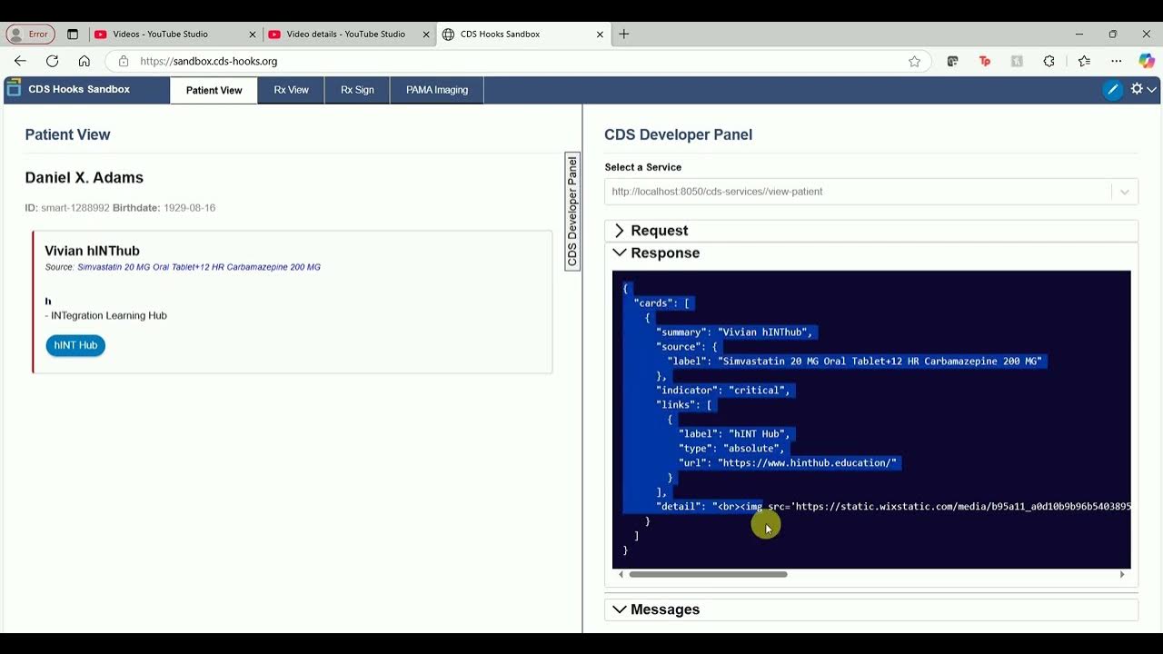 hINT Hub CDS Hooks Demo with Mirth - YouTube