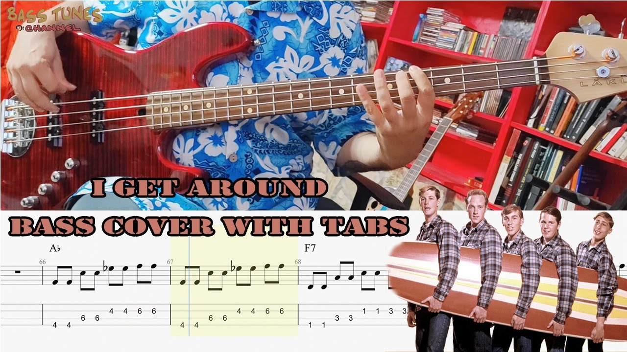 The Beach Boys - I get around BASS COVER (with Tabs and Sheet) - YouTube