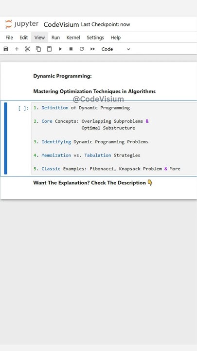 Dynamic Programming: Mastering Optimization Techniques in Algorithms | #DynamicProgramming - YouTube