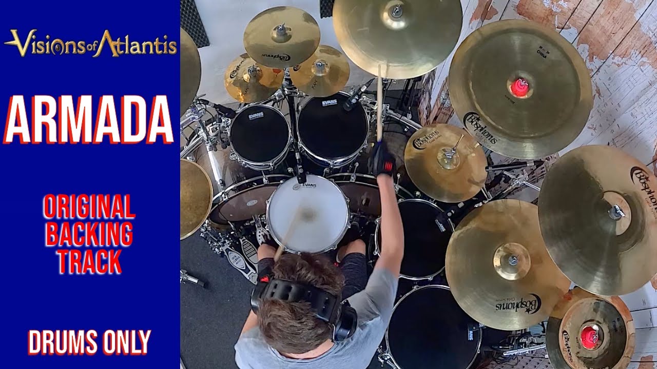 VISIONS OF ATLANTIS | ARMADA | DRUMS ONLY | Bosphorus Cymbals - YouTube