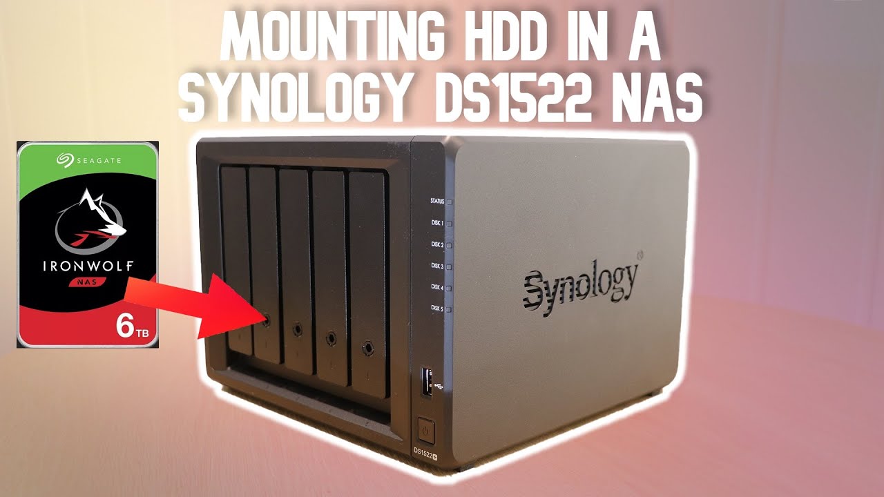 Mounting HDD in a Synology DS1522+ NAS - YouTube