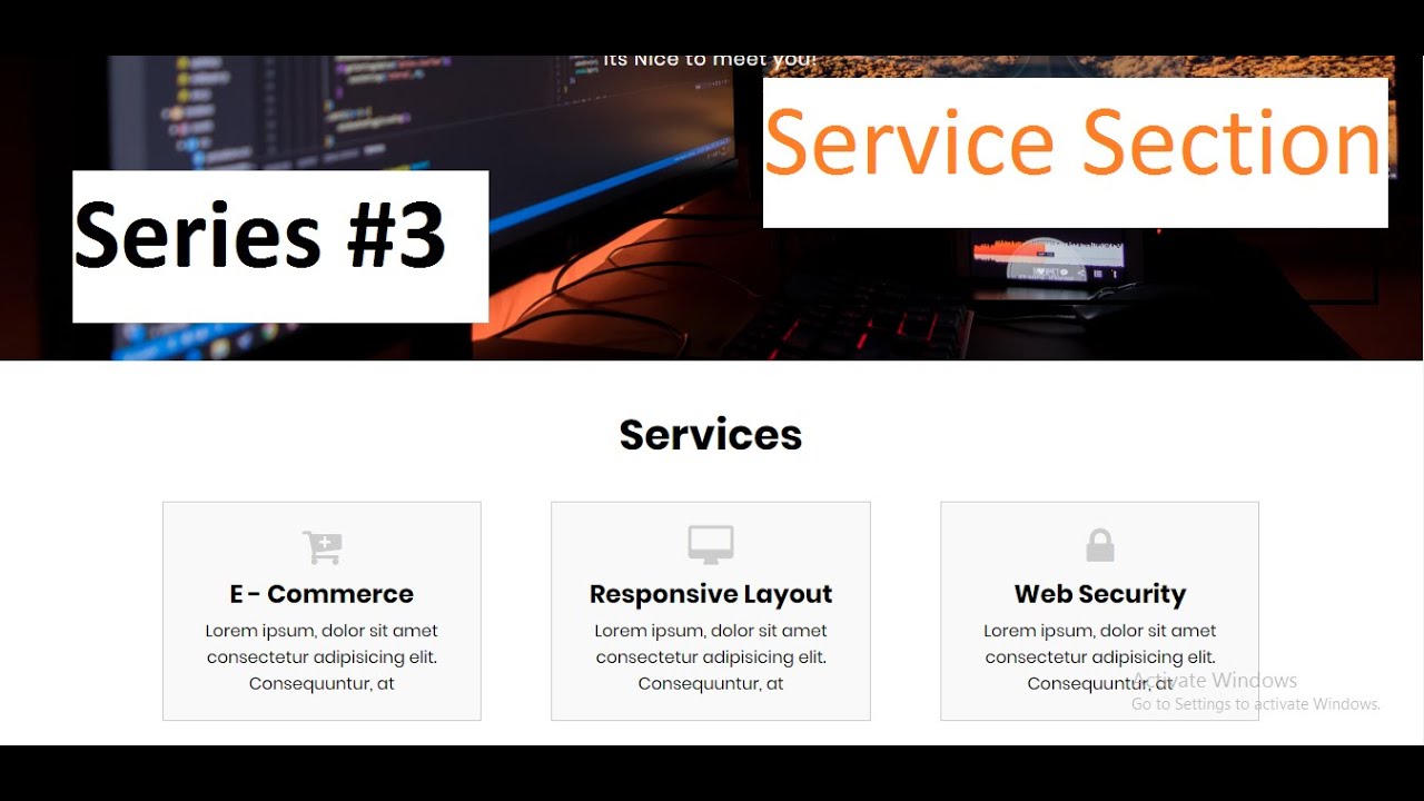 HTML, CSS one page website #Part3 - YouTube