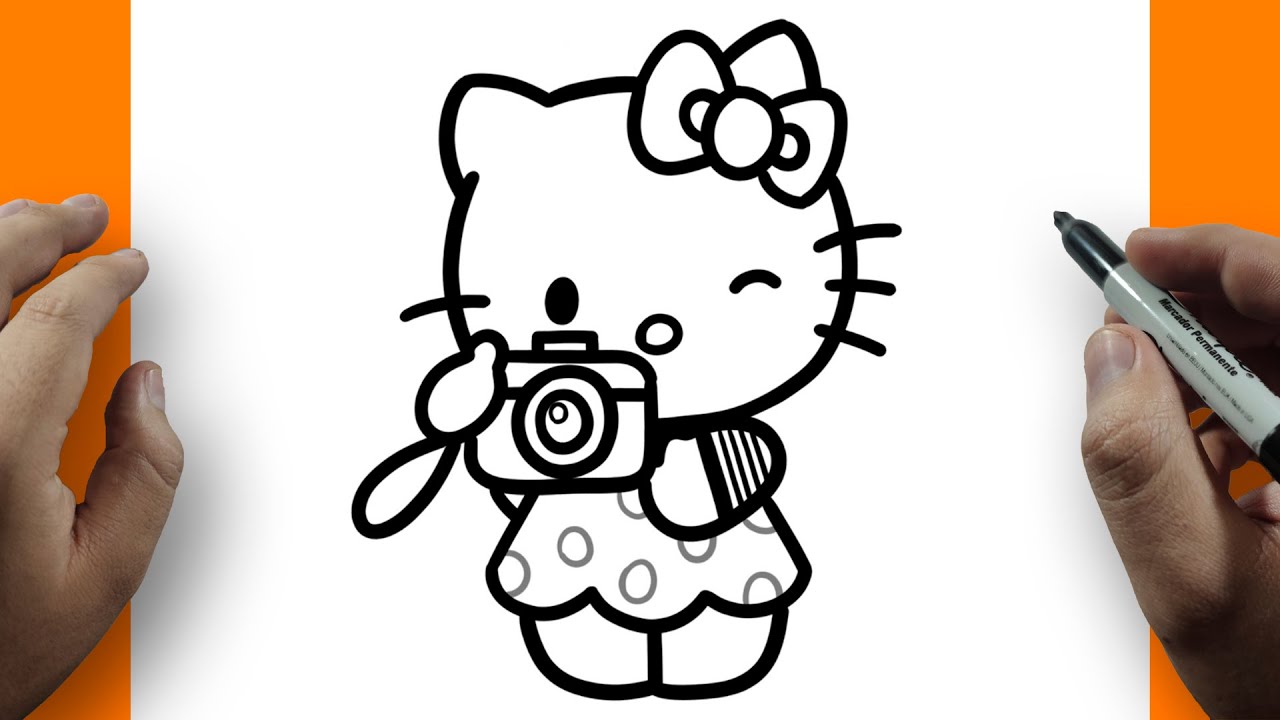 How to Draw Hello Kitty Step by Step for Beginners EASY - YouTube