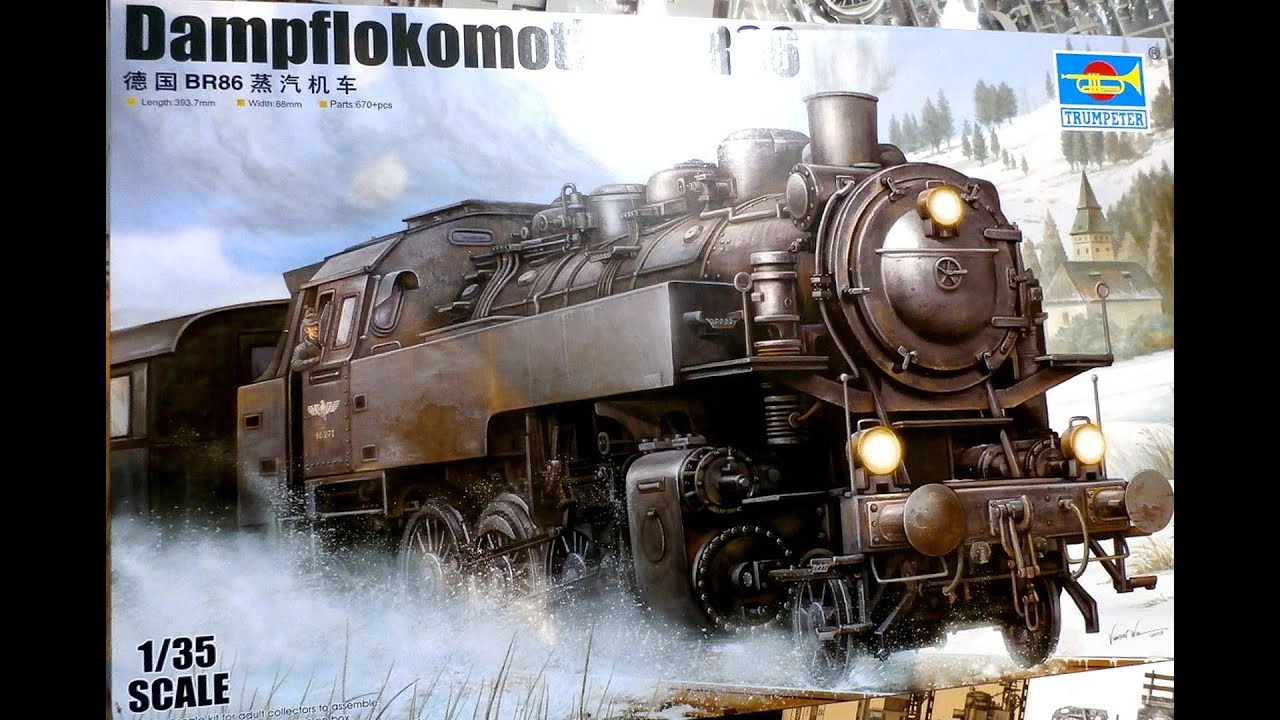 Dampflokomotive (locomotive à vapeur) BR86. Scale 1/35 by Trumpeter ...