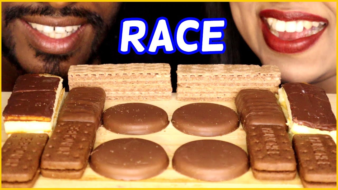 ASMR DESSERT RACE EATING | NO TALKING EATING SOUNDS CHOCOLATE DESSERT ...
