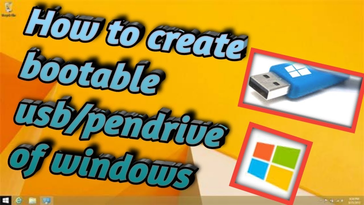 How to make a bootable usb/pendrive for windows - YouTube