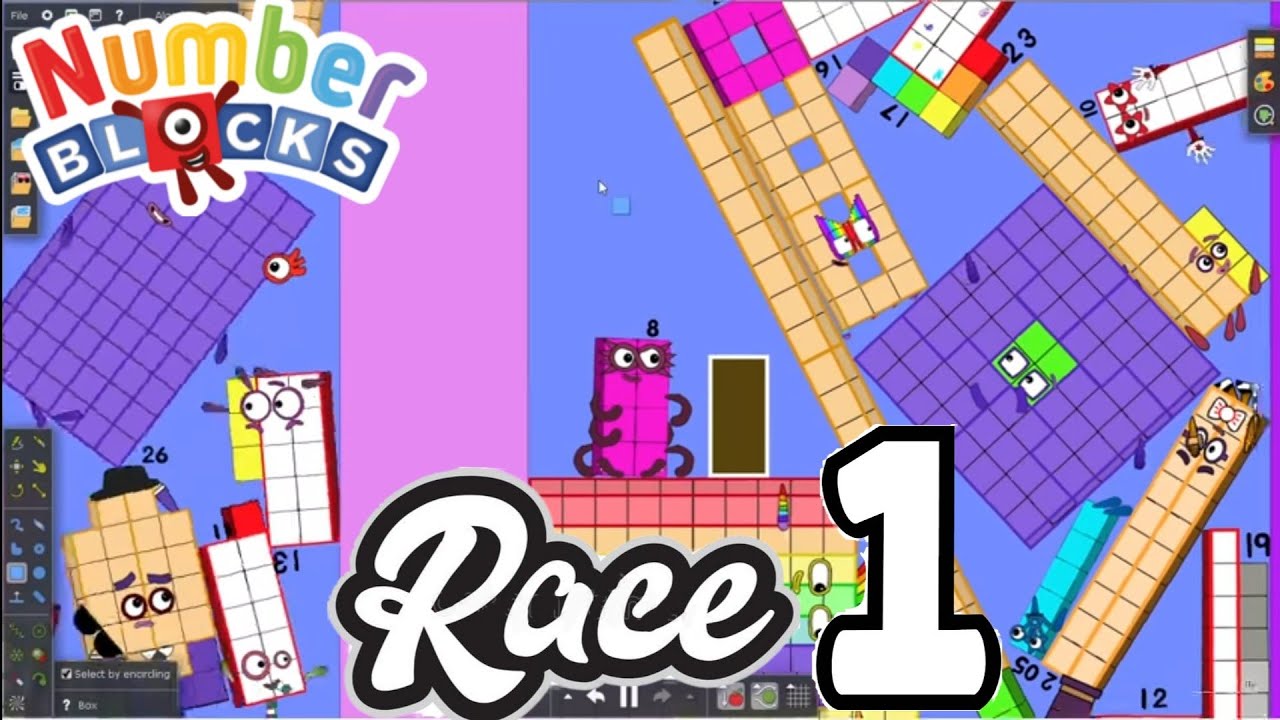 numberblocks race round 1 - YouTube