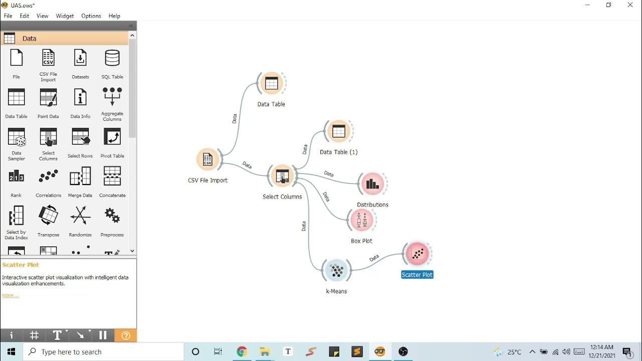Tutorial K-Means Clustering dengan Orange Data Mining - YouTube