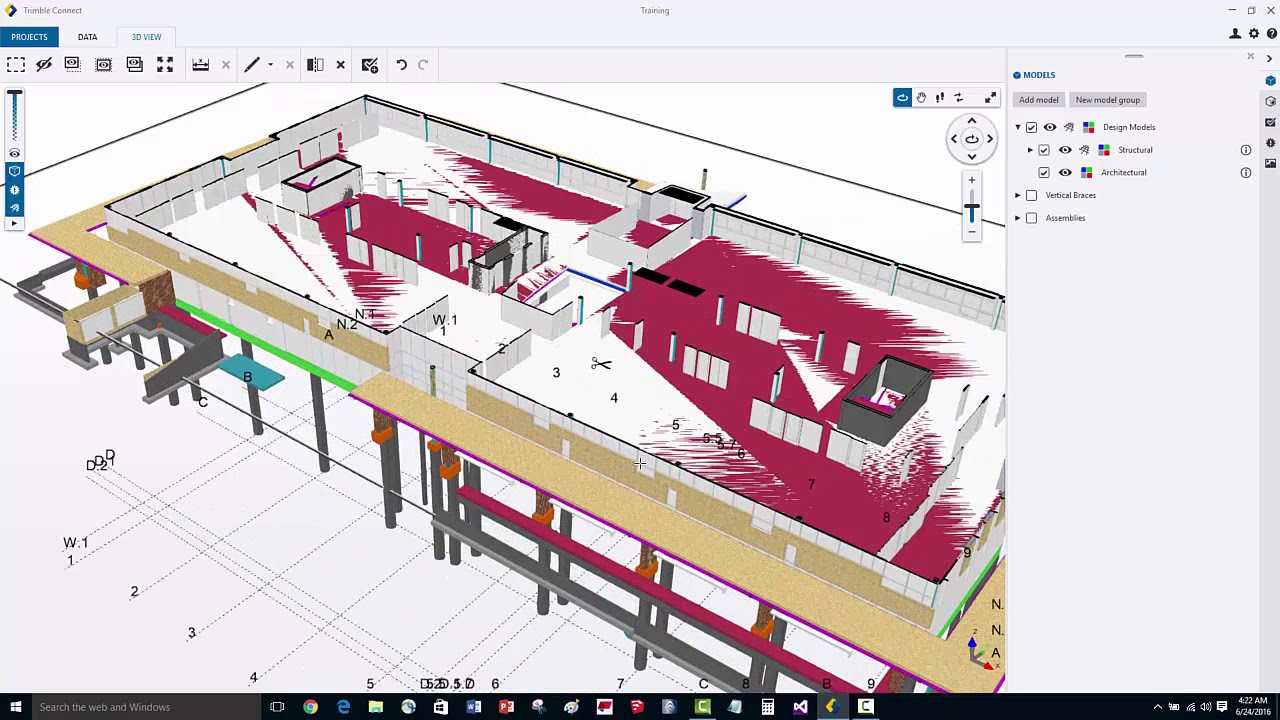 6 of 13 Desktop Series - Trimble Connect - Navigate the 3D Model ...