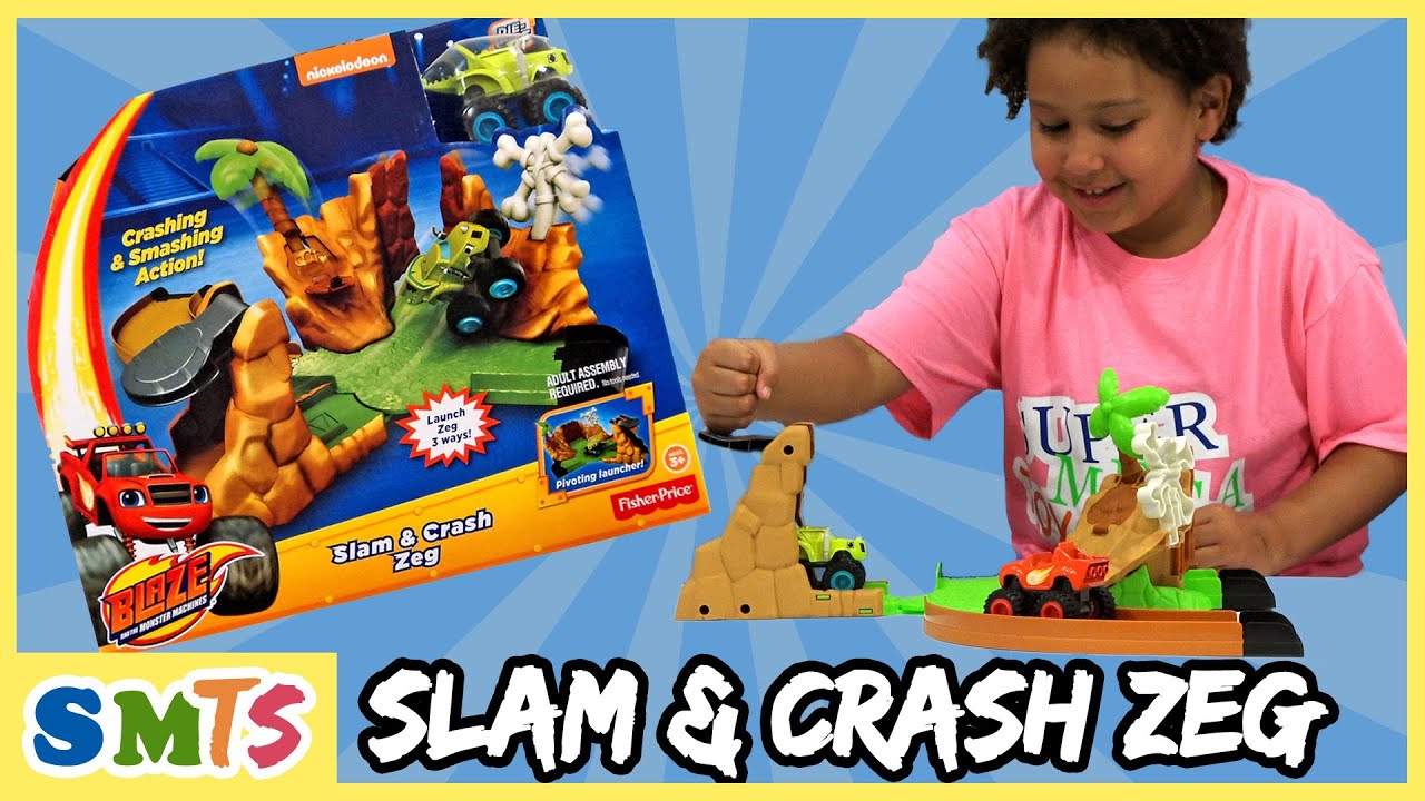 SLAM & CRASH ZEG PLAYSET Toy Review | Blaze and the Monster Machines ...