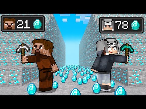 FAKİR VS MİLYONER ELMAS MADEN YARIŞI - Minecraft