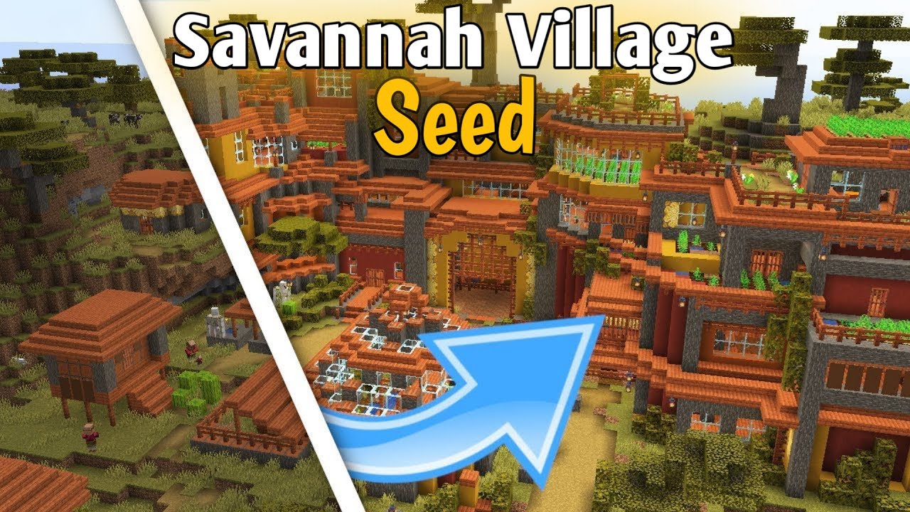 Minecraft Savanna Village Seed for JAVA/PE/Xbox/PS - YouTube