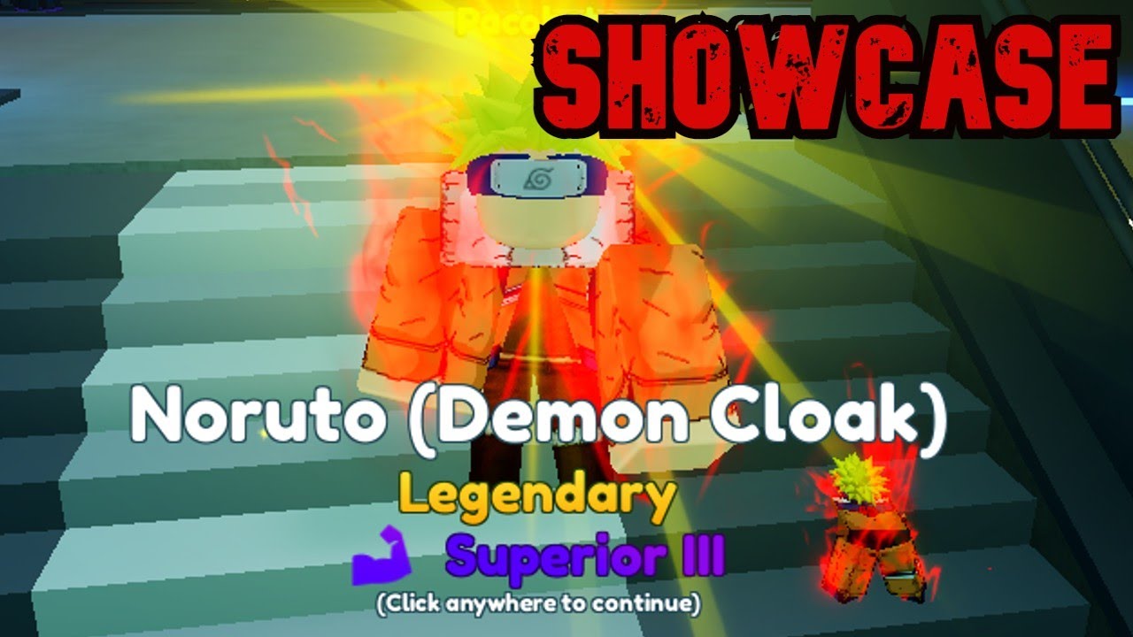 ¡ SHOWCASE NARUTO ( DEMON CLOAK ) DE RAID ! - ANIME ADVENTURES - YouTube