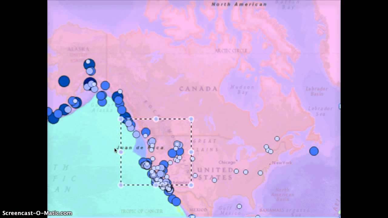 Earthquake Patterns in North America - YouTube
