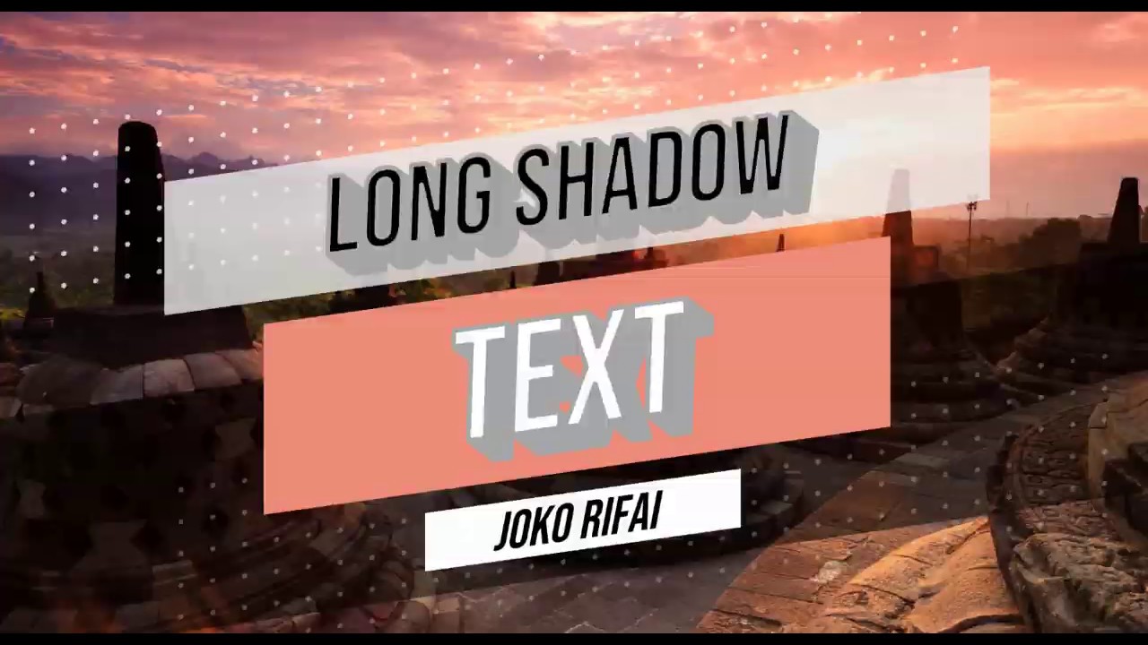 [Mudah] Cara Membuat Effect Long Shadow Text di Powerpoint - YouTube