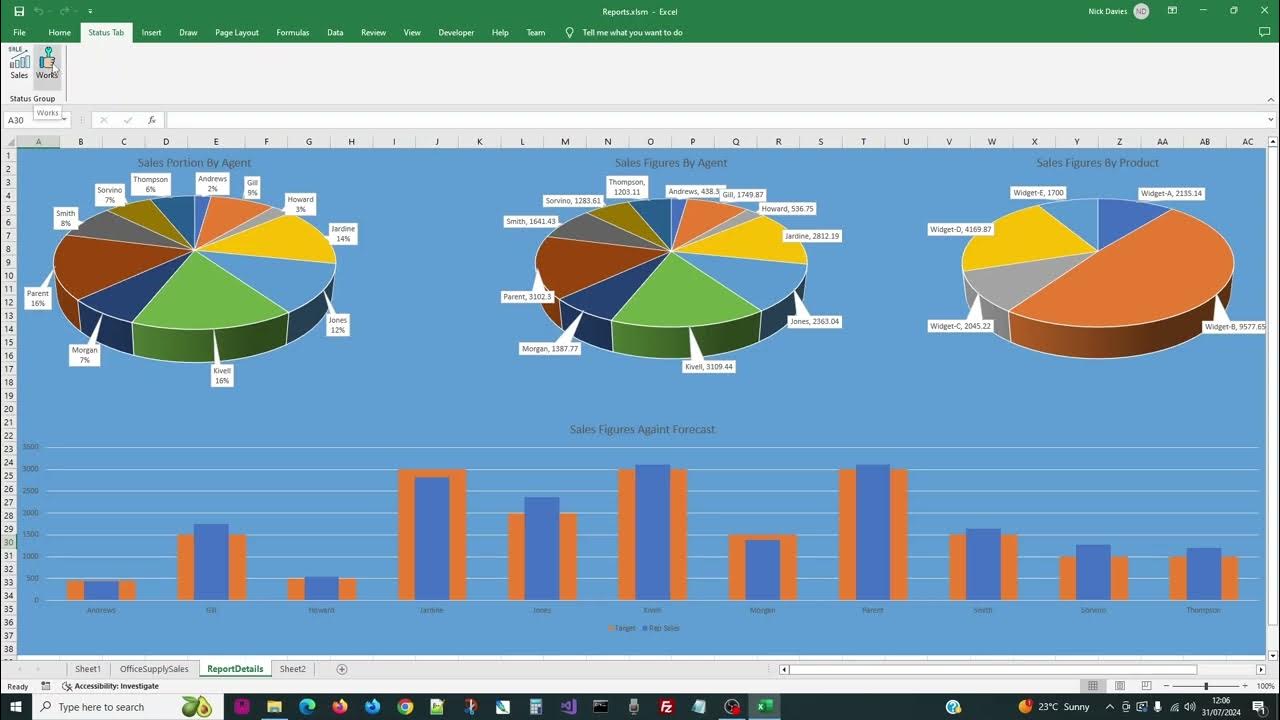 Excel Sales Dashboard And User Form with VBA DataGrid - YouTube