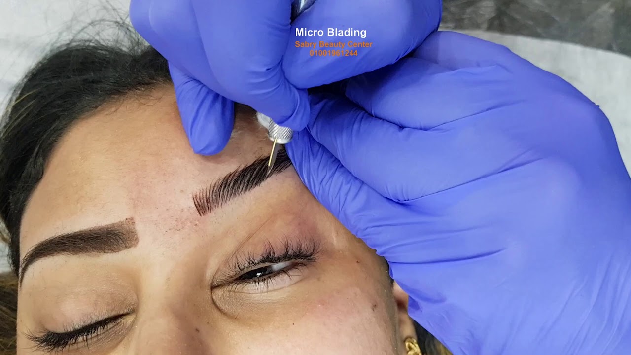 طريقه عمل تاتو مايكرو بلدينج (Micro Blading) - YouTube
