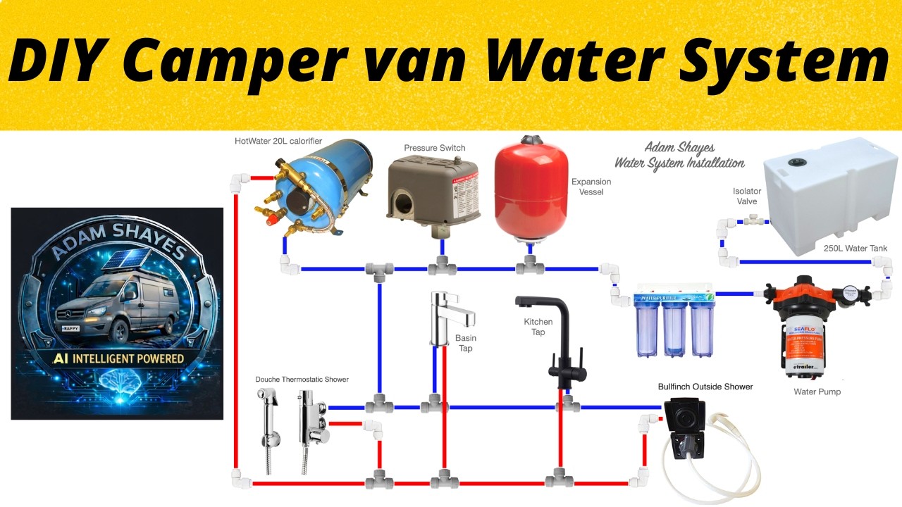Self Build Sprinter Campervan DIY Water System Installation - YouTube