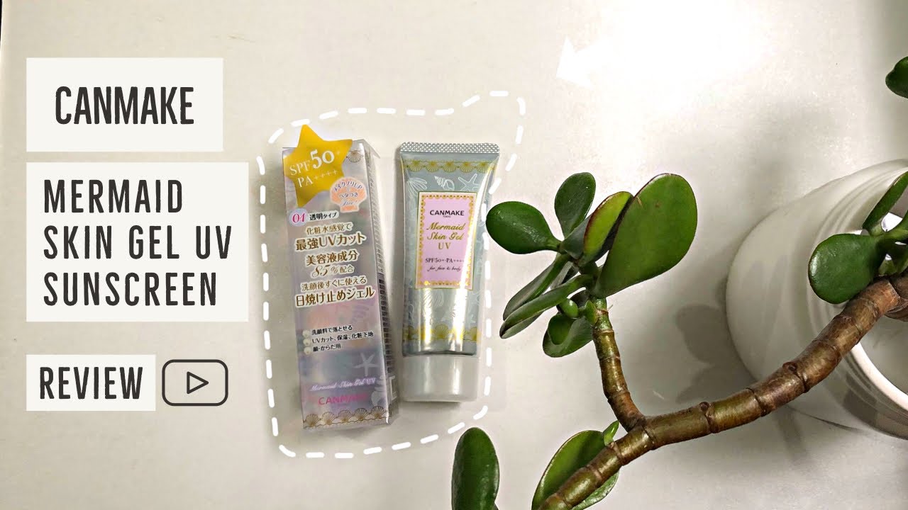 CANMAKE Mermaid Skin Gel UV Sunscreen (01 Clear) Review - YouTube