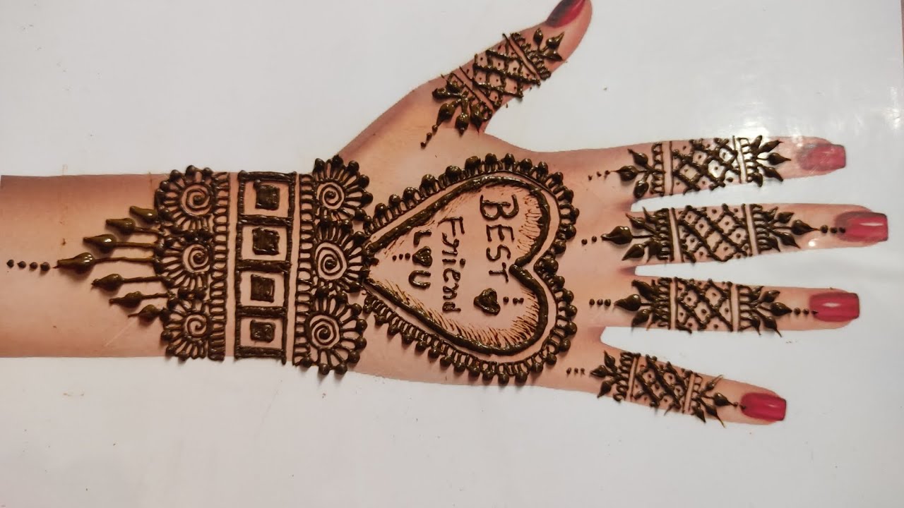 latest back hand mehndi design | simple back hand mehndi design ...